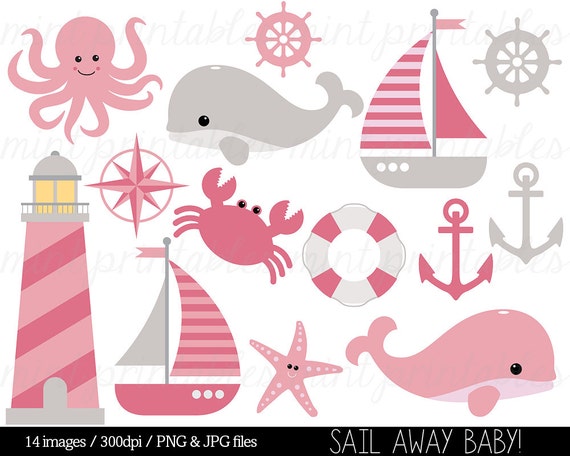 Pink Anchor Clip Art