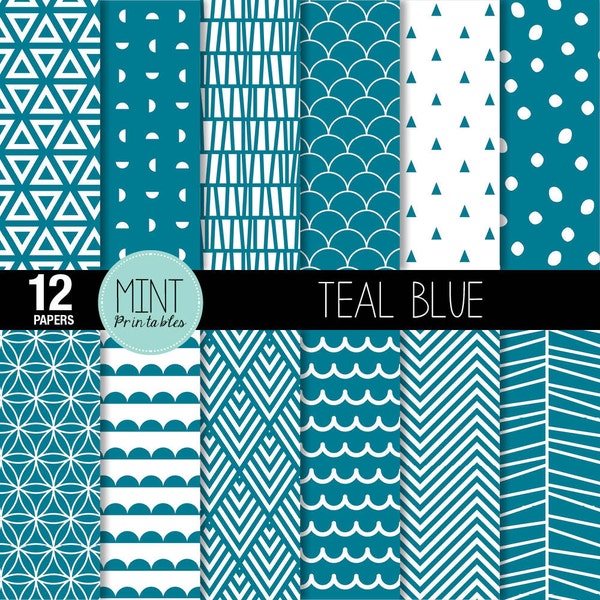 Teal Chevron - Etsy