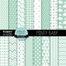 Mint Green Digital Paper Gender Neutral Baby Shower - Etsy