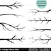 Branch Clipart, Tree Branch Silhouette Clip Art, Tree Branches, Tree ...