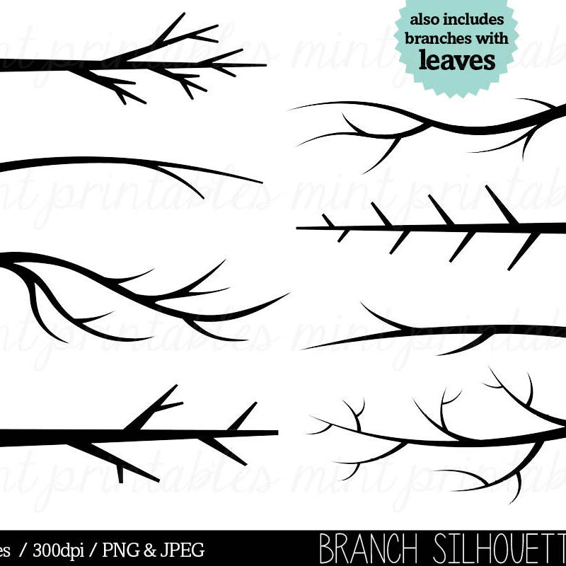 Branch Silhouette - Etsy