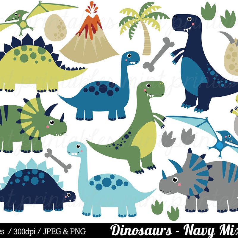 Dinosaur clipart - Etsy España