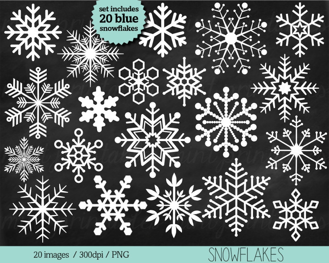Snowflake Clipart, Snowflake Clip Art, Christmas Clipart, Snow Winter ...