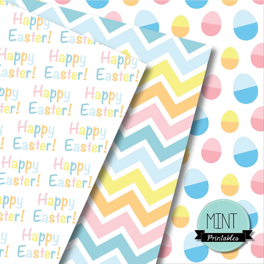 Easter Digital Paper Easter Printable Sheets Easter Eggs - Etsy