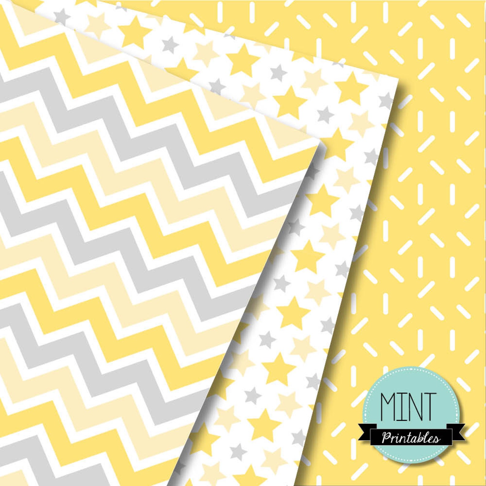 Yellow Baby Digital Paper Gender Neutral Boy Girl Baby Shower - Etsy