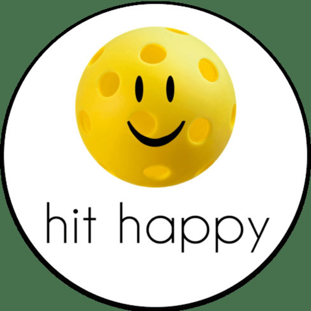 Hit Happy Pickleball Magnet or Sticker for Cars, Luggage, Water Bottles ...