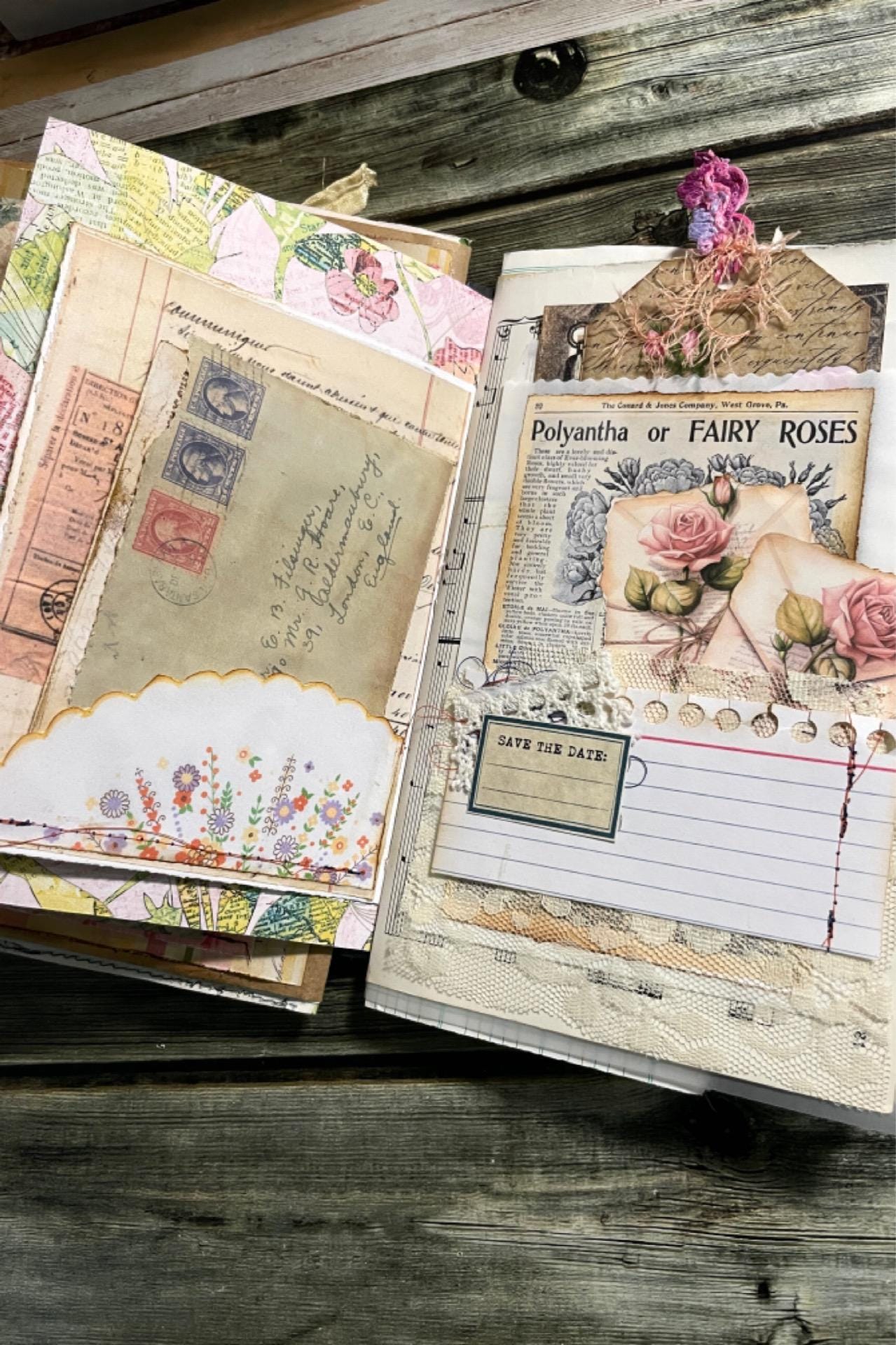 Beautiful Handmade Vintage Theme Junk Journal/scrapbook/memory Keeper ...