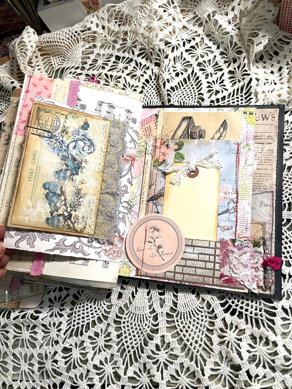 Beautiful Handmade Vintage Theme Junk Journal/scrapbook/memory Keeper ...