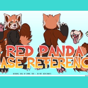 Red Panda Base Reference Sheet Male/female Anthro Furry Art - Etsy