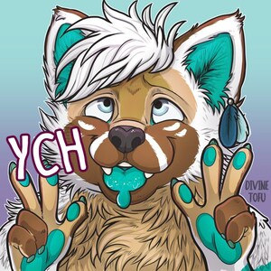 YCH Peace Sign Furry / Anthro / Fursona Con Badge Custom - Etsy UK