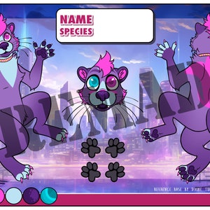 OTTER Base Reference Sheet Male/female - Anthro Furry Art / Instant ...