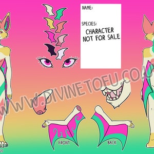 Bat Female Base Reference Sheet - Anthro Furry Art / Instant Download ...