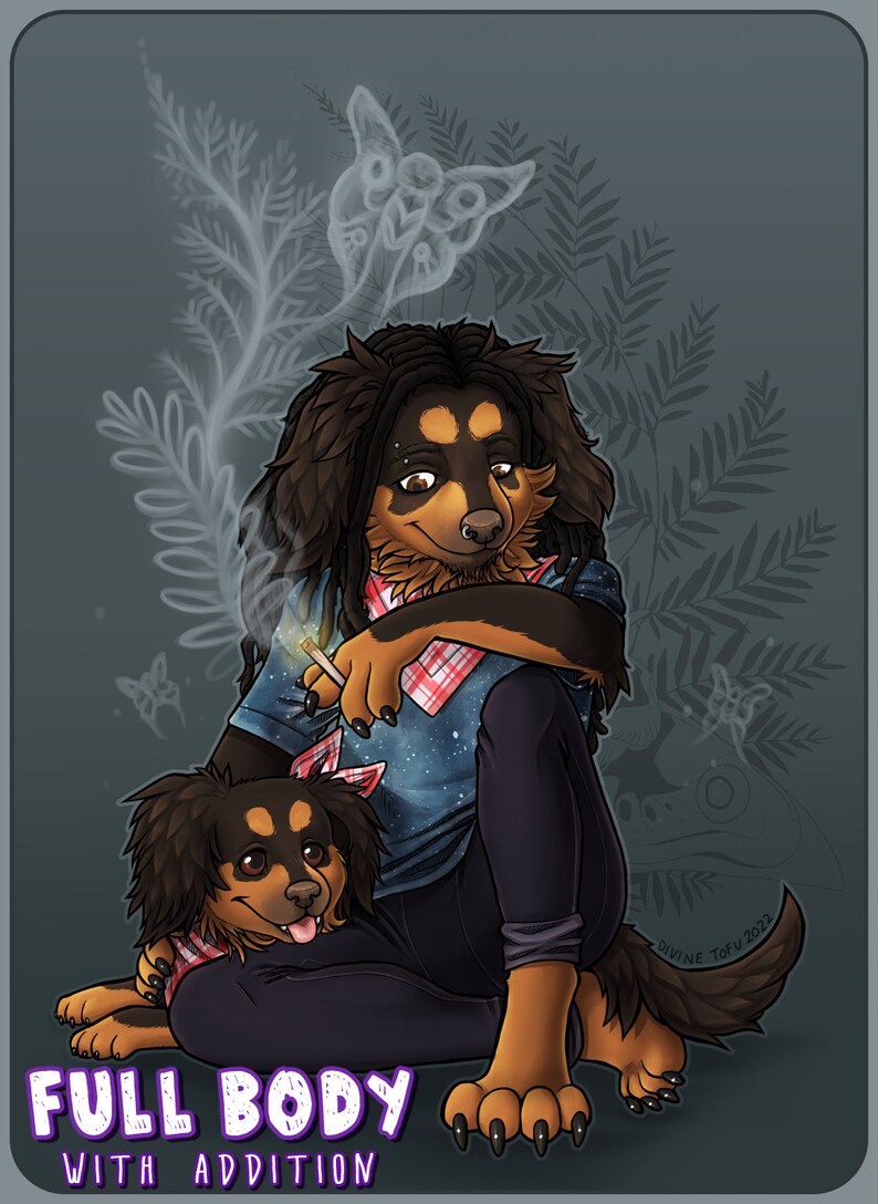 Digital Furry Portrait Custom Illustration YOUR CHARACTER - Etsy