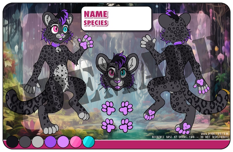Feline/cat Base Reference Sheet Male/female - Anthro Furry Art ...