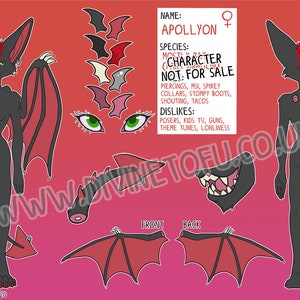 Bat Female Base Reference Sheet - Anthro Furry Art / Instant Download ...