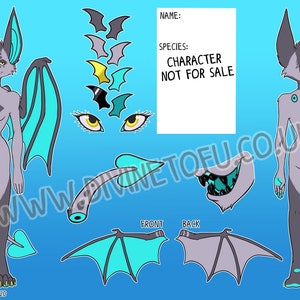Bat Female Base Reference Sheet - Anthro Furry Art / Instant Download ...