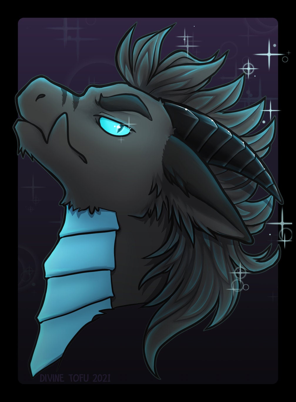 Headshot Furry / Anthro / Fursona Con Badge Custom Art | Etsy