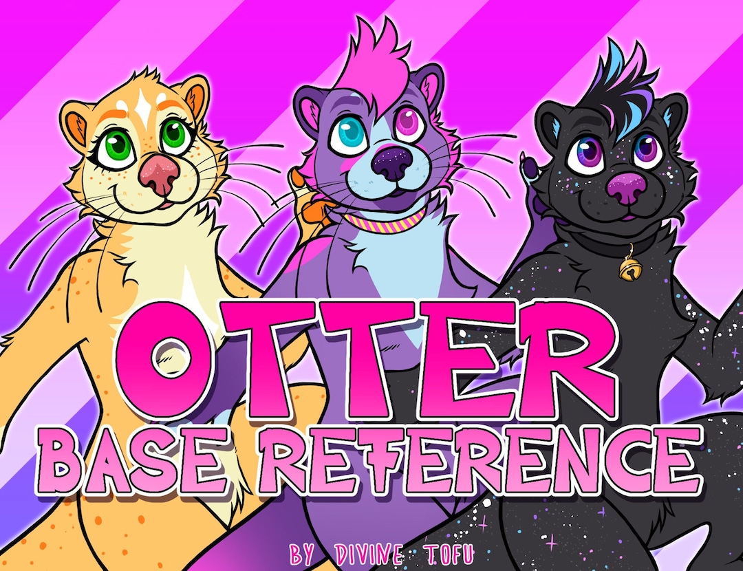 OTTER Base Reference Sheet Male/female - Anthro Furry Art / Instant Download - Etsy