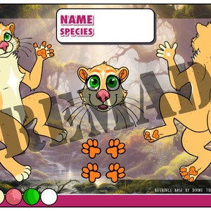 OTTER Base Reference Sheet Male/female - Anthro Furry Art / Instant ...