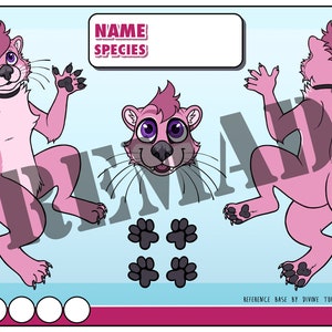 OTTER Base Reference Sheet Male/female - Anthro Furry Art / Instant ...