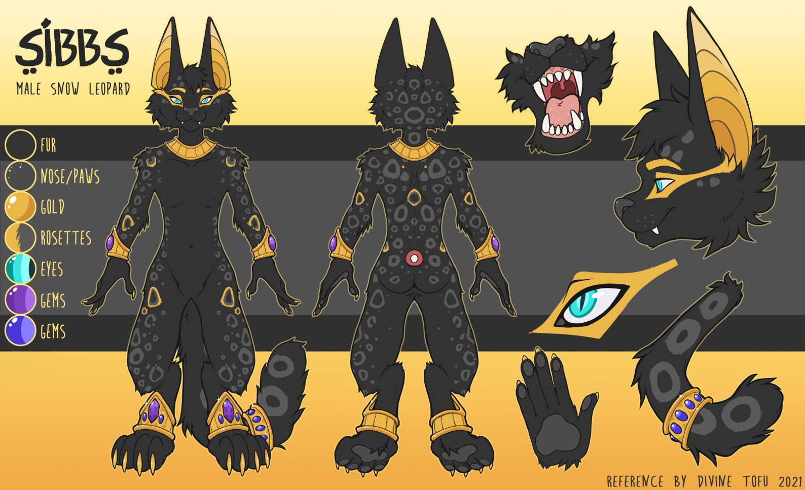 Reference Sheet Furry / Anthro / Fursona/ Custom Character | Etsy