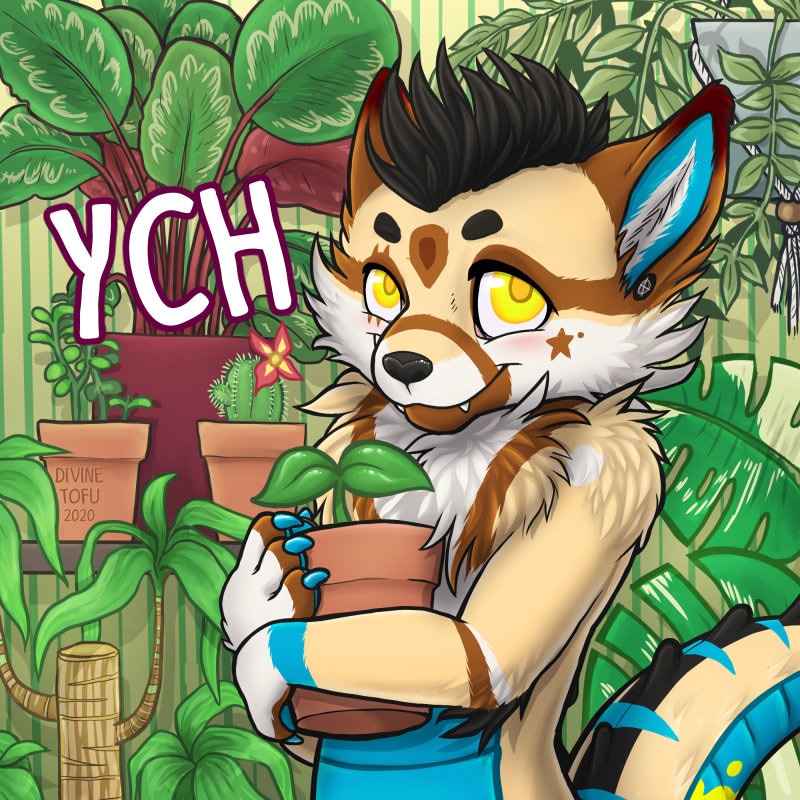 YCH Plant Babies Furry / Anthro / Fursona Con Badge Custom | Etsy UK
