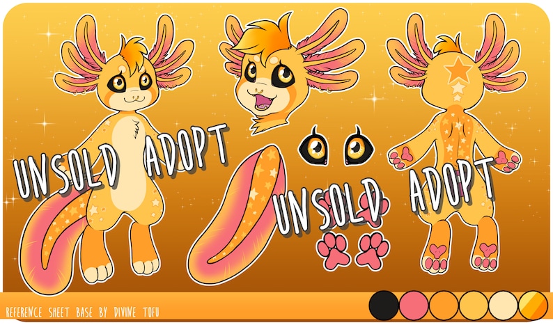 Axolotl Base Reference Sheet Male/female/genderless Anthro - Etsy