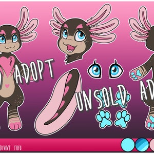 Axolotl Base Reference Sheet Male/female/genderless - Anthro Furry Art ...
