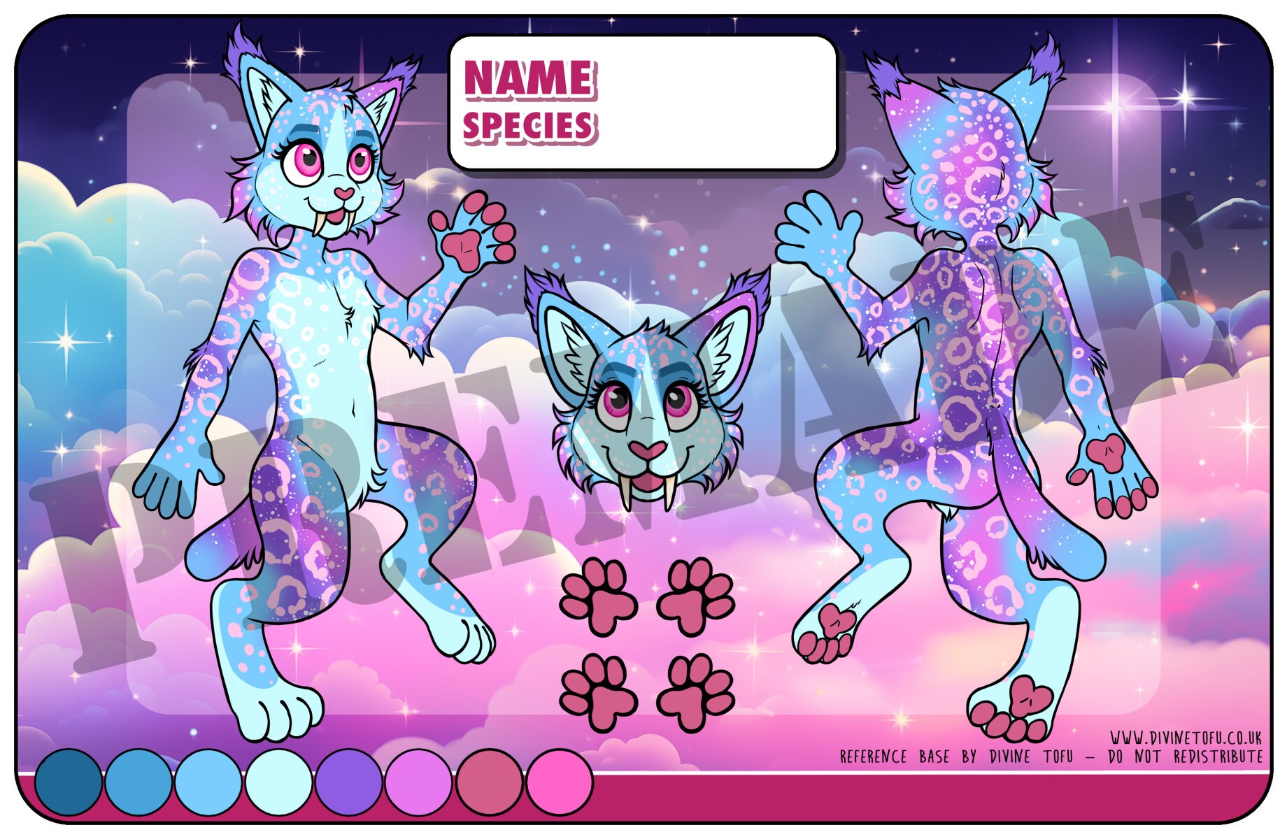 Feline/cat Base Reference Sheet Male/female - Anthro Furry Art ...