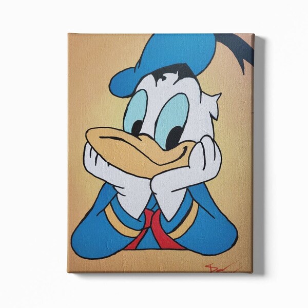 Donald Duck Painting - Etsy