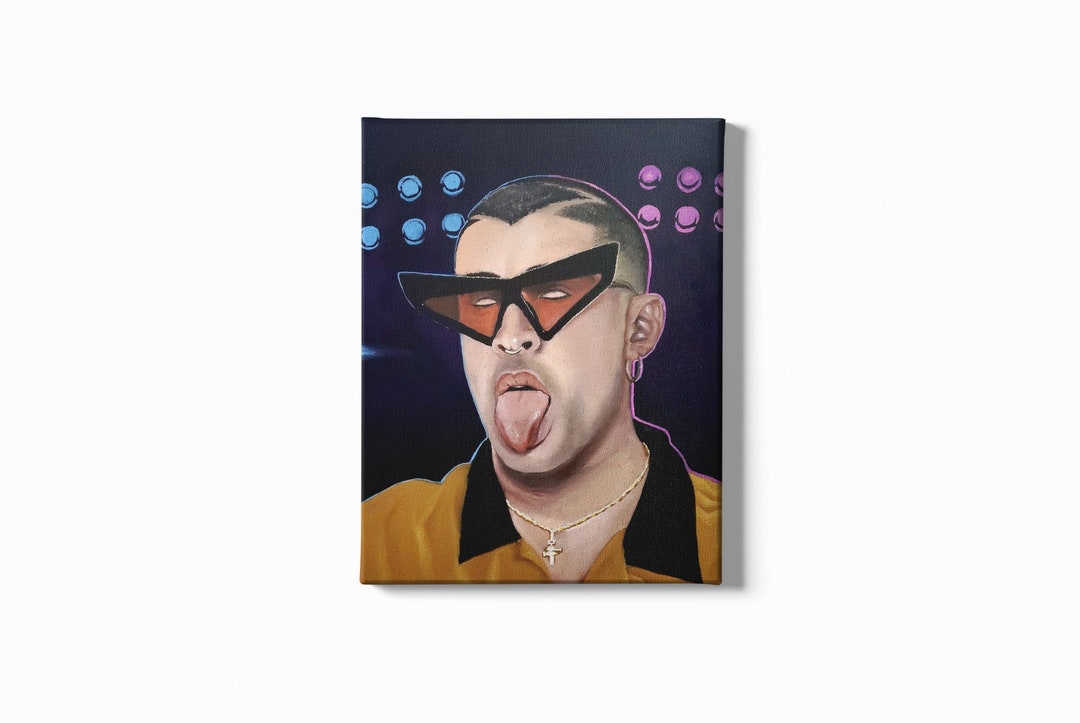 Bad Bunny Oil Painting,bad Bunny Oil Art,bad Bunny Original Oil ...