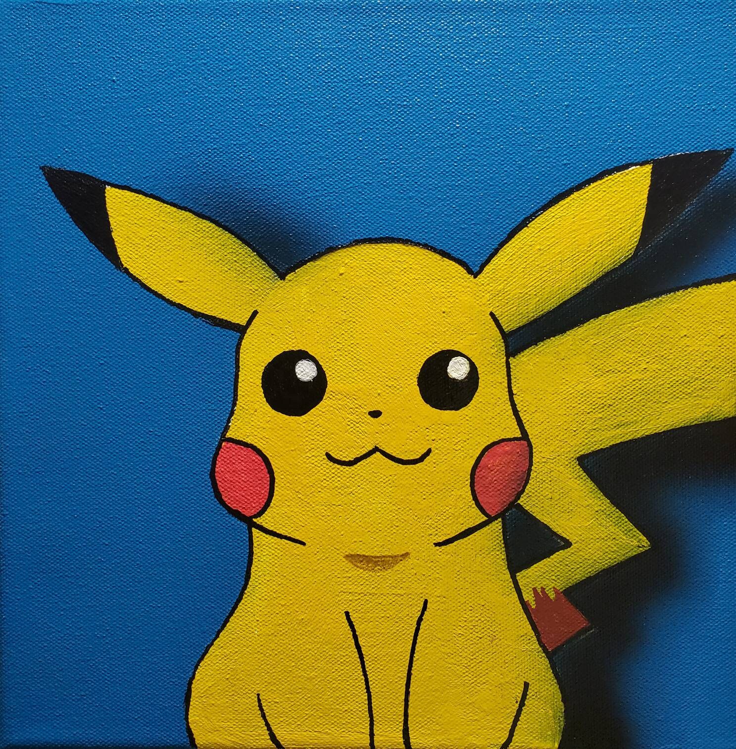 Cute Pikachu 1212 Original Acrylic Painting | Etsy