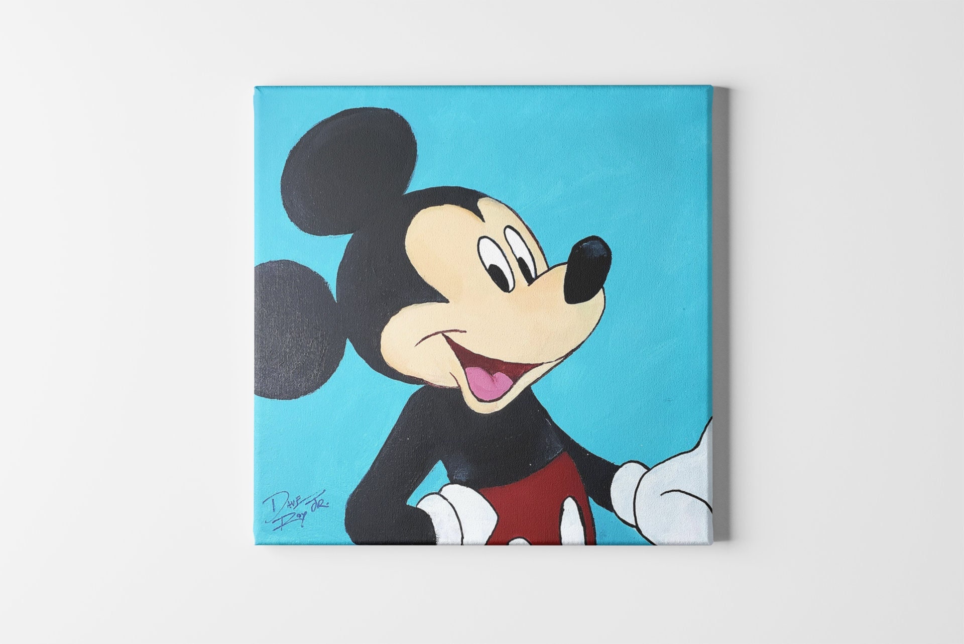Mickey Mouse Acrylic Painting