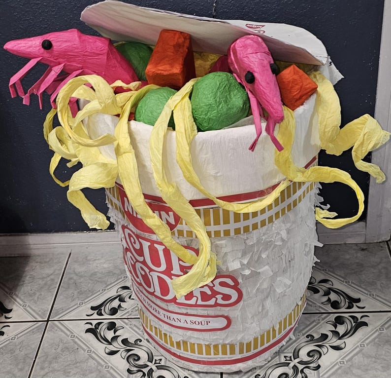 Cup Noodles Piñata Mexican Birthday Party Games Maruchan Ramen Sopa De ...