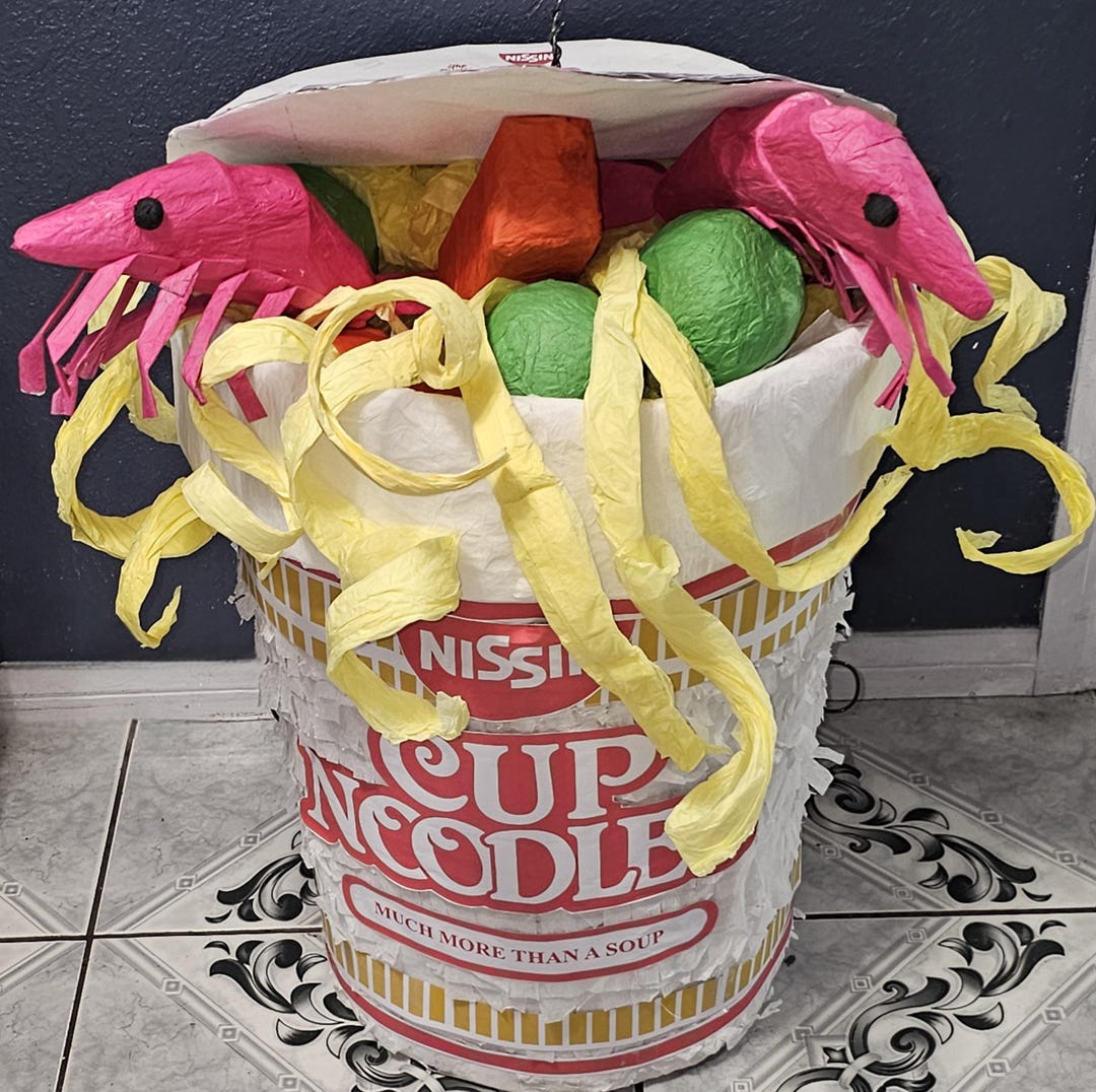 Cup Noodles Piñata Mexican Birthday Party Games Maruchan Ramen Sopa De ...