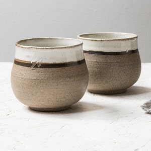 Ceramic Chai Cups, Set of 2 Cups, Handmade Pottery Teaware, Small Cups ...