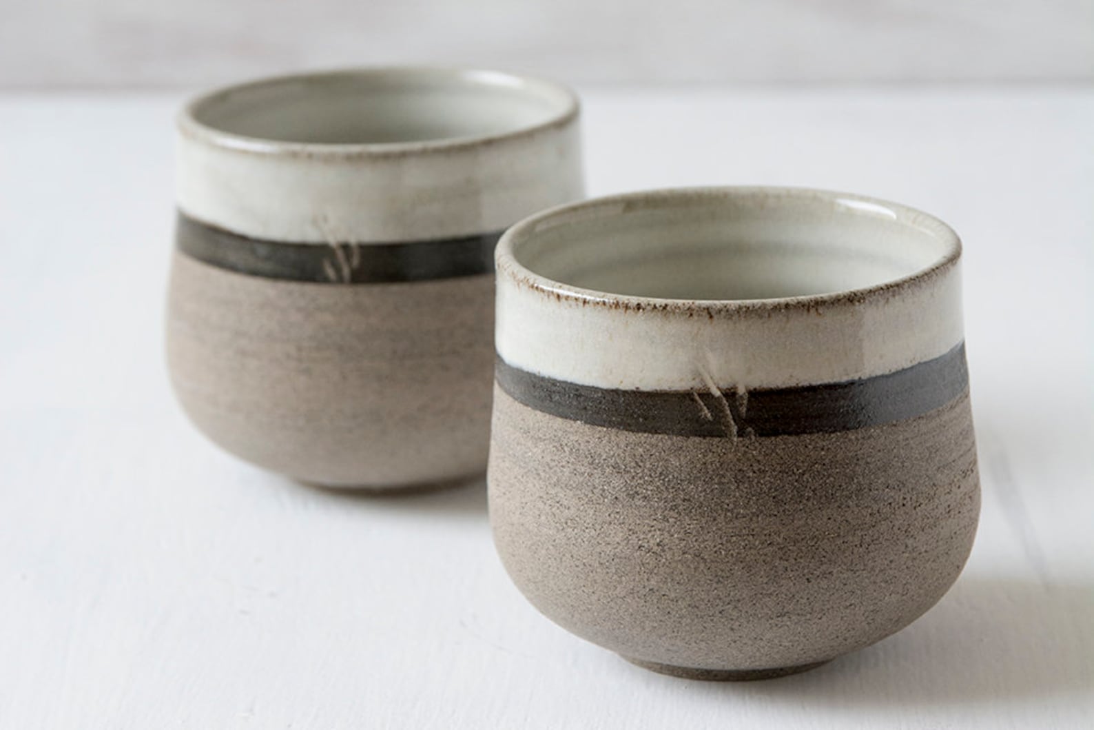 Ceramic Chai Cups Set of 2 Cups Handmade Pottery Teaware | Etsy