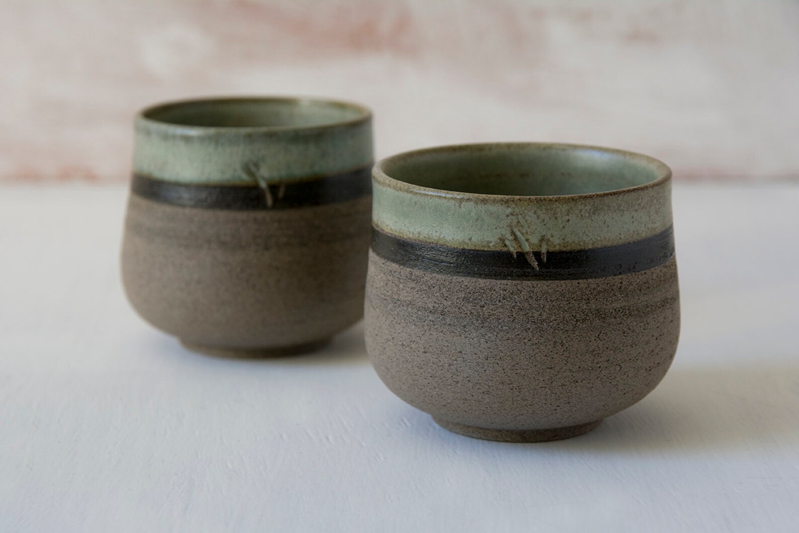 Ceramic Espresso Cups Set of 2 Handles Pottery Cups - Etsy