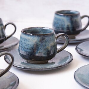Set of 6 Pottery Espresso Cups - Etsy