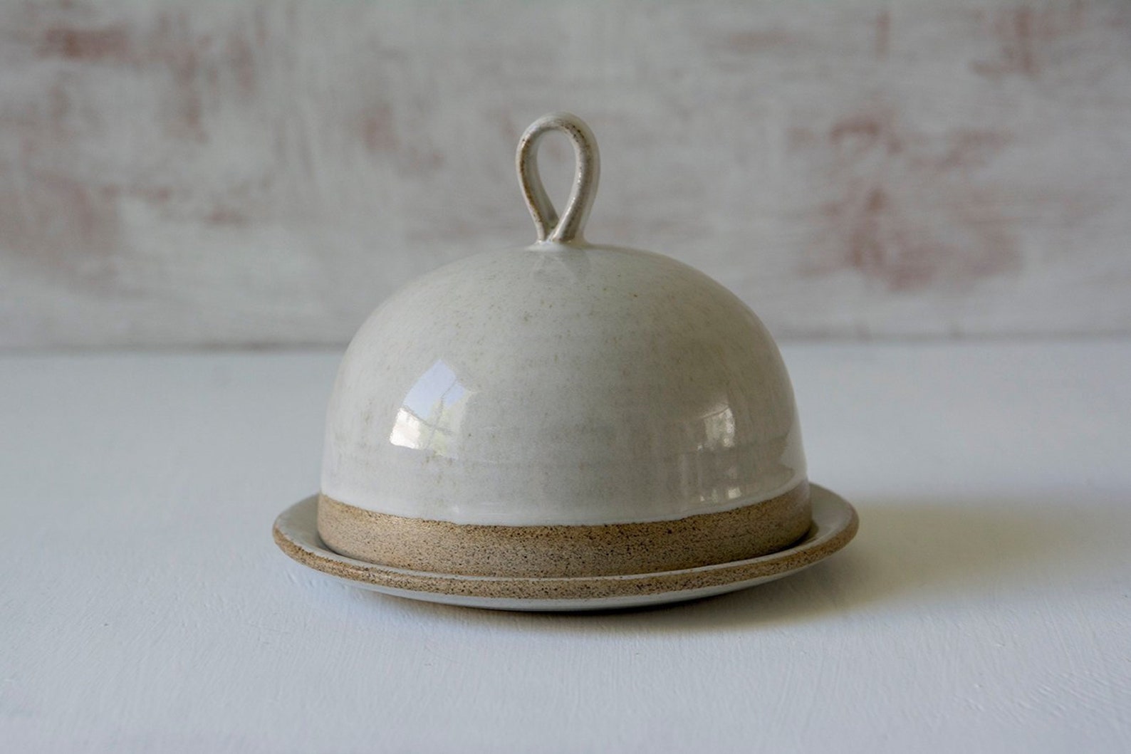 Ceramic Round Butter Dish With Lid - Etsy