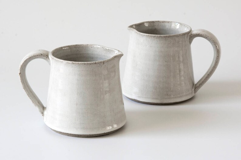 Creamer Ceramic Milk Pitcher Pottery White Pitcher Tea | Etsy