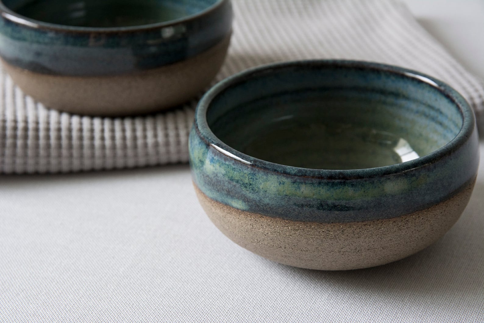 Blue Small Ceramic Bowls Set of 2 - Etsy