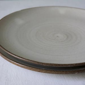 Set of 6 White Rustic Stoneware Plates, Dinner Plates, 9.5" - Etsy