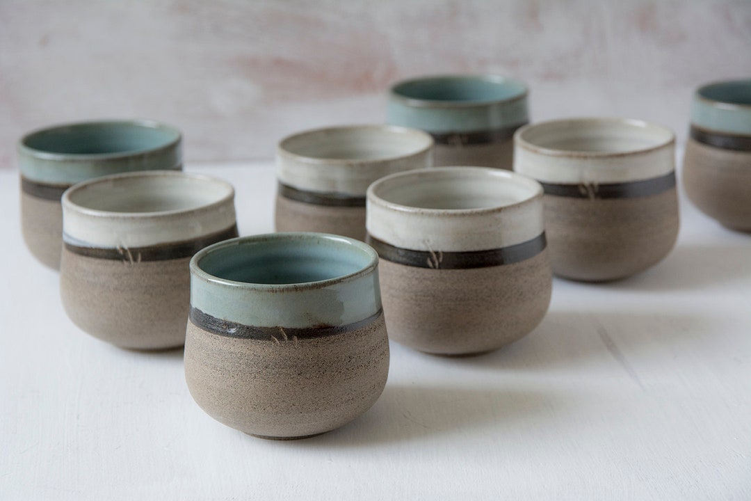 Set of 2 Ceramics Cups, Handmade Pottery Small Coffee Cups - Etsy