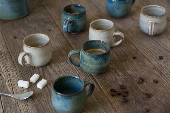 Set of 6 Pottery Espresso Cups With or Without Saucers | Etsy