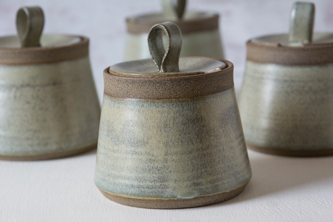 Wheel Thrown Pottery Sugar Bowl With Lid - Etsy