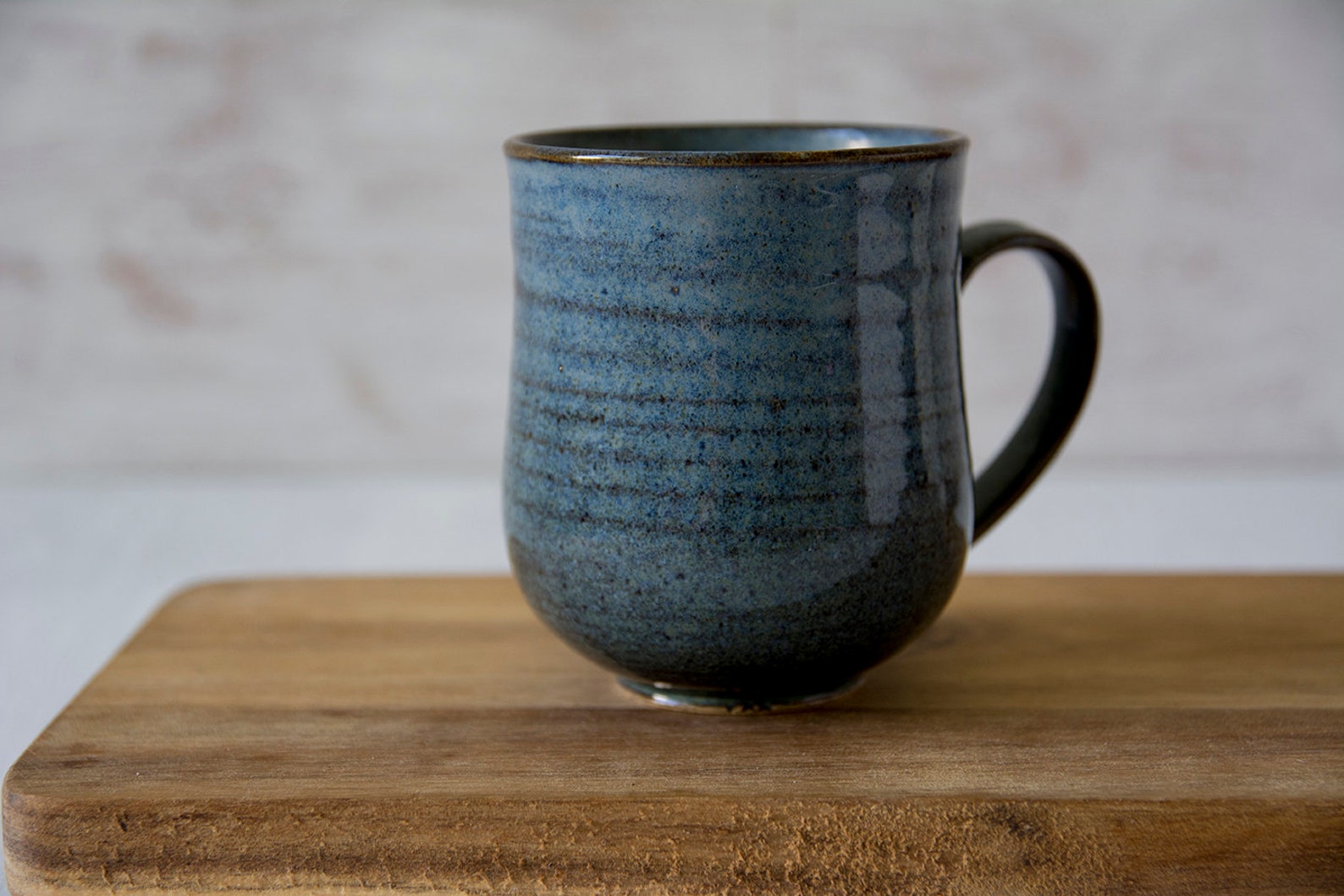 Blue Ceramic Coffee Mug Pottery Stoneware 10 Oz Mugs - Etsy