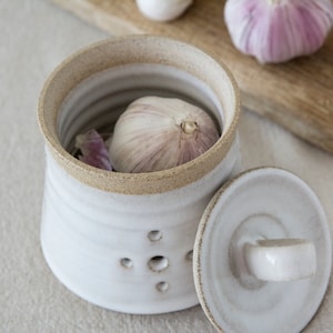 Garlic Keeper, One of a Kind, Garlic Storage, Farmhouse Garlic Jar ...