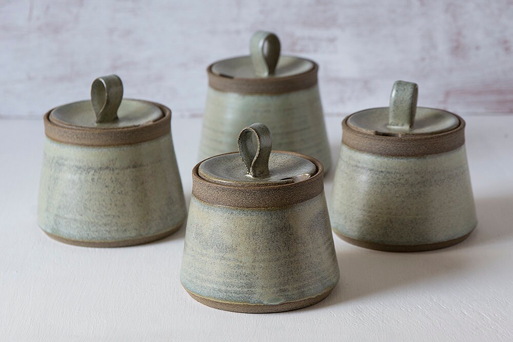Wheel Thrown Pottery Sugar Bowl With Lid - Etsy