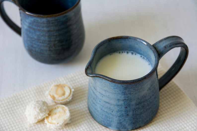 Pottery Coffee Creamer Small Milk Pitcher | Etsy
